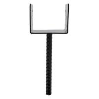 China Brown Stamping Punching Bending 4 x 4 Post Anchor Connector Heavy Duty Steel Mounting Brackets Support for sale