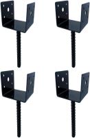 China Brown Stamping Punching Bending 4 x 4 Post Anchor Connector Heavy Duty Steel Mounting Brackets Support for sale