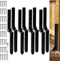 China Customizable Heavy Duty Fence Post Stabilizer Fixer Anchor Kit with Ground Spike Caps for sale