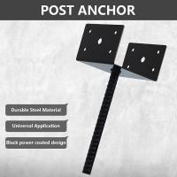 China Brown Stamping Punching Bending 4 x 4 Post Anchor Connector Heavy Duty Steel Mounting Brackets Support for sale