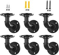 China Standard Industrial Black Iron Pipe Shelf Brackets for DIY Open Bookshelf Installation for sale