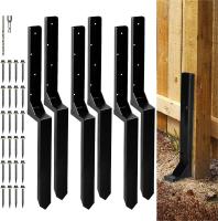 China Customizable Heavy Duty Fence Post Stabilizer Fixer Anchor Kit with Ground Spike Caps for sale
