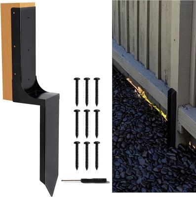 China Steel Fence Post Repair Kit Stamping Process Heavy Duty Fixer Anchor Ground Spike for sale