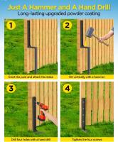 China Steel Fence Post Repair Kit Stamping Process Heavy Duty Fixer Anchor Ground Spike for sale