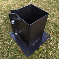 China Black 6x6 Post Anchor Square Bracket for Fence Mailbox Deck Wood ISO Steel Customized for sale