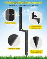 China Sturdy Metal Fence Post Anchor Ground Spike for Repairing Tilted or Broken Posts for sale