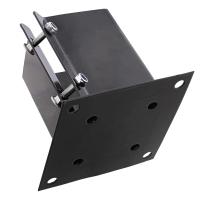 China Black or White Steel Fence Post Base Bracket with Customized Design and Endoth Screws for sale