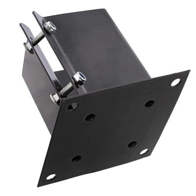 China Black or White Steel Fence Post Base Bracket with Customized Design and Endoth Screws for sale