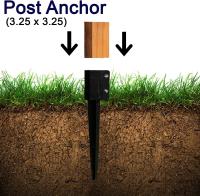 China Triangle Bracket Heavy Duty Metal Black Powder Coated Fence Post Anchor for Versatile for sale