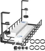 China Say Goodbye to Messy Wires with No Drill Under Desk Cable Management Tray and Clamp for sale