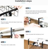 China Say Goodbye to Messy Wires with No Drill Under Desk Cable Management Tray and Clamp for sale