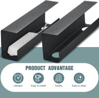 China Carbon Steel Under Desk Cable Management Tray Mount Cord Wire Cable Tray for Desk for sale