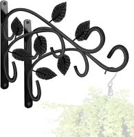 China Carbon Steel Wall-Mounted Gardening Bracket Hook for Hanging Baskets and Bird Feeders for sale