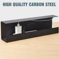 China Carbon Steel Under Desk Cable Management Tray Mount Cord Wire Cable Tray for Desk for sale
