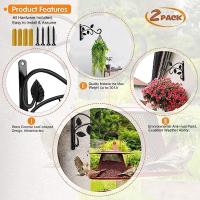 China Carbon Steel Wall-Mounted Gardening Bracket Hook for Hanging Baskets and Bird Feeders for sale