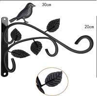 China Carbon Steel Wall-Mounted Gardening Bracket Hook for Hanging Baskets and Bird Feeders for sale
