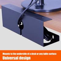 China ISO9001 Rohs CE Under Desk Metal Cable Tray for Office Computer Desk Wire Management for sale