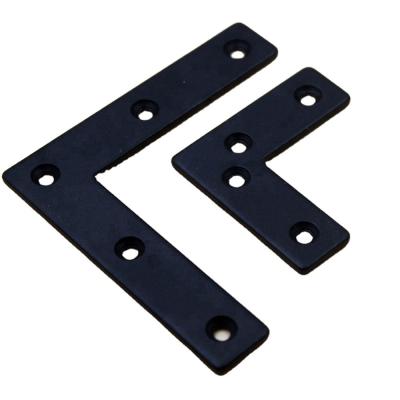 China Customized Instruction Black Steel Corner Bracket for Furniture Hardware Included for sale