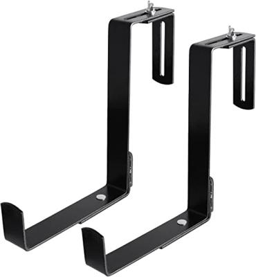China Outdoor Hanging Plants Bracket for Fence Balcony Garden 2 Pack Powder Coated Iron for sale