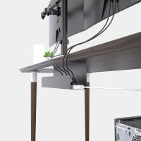 China Under Desk Cable Management Tray 16.5 Sturdy Metal Power Strip Holder, Standing Desk Cable Tray Organizer for Cords for sale