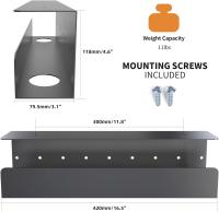 China Under Desk Cable Management Tray 16.5 Sturdy Metal Power Strip Holder, Standing Desk Cable Tray Organizer for Cords for sale