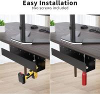 China Under Desk Cable Management Tray 16.5 Sturdy Metal Power Strip Holder, Standing Desk Cable Tray Organizer for Cords for sale