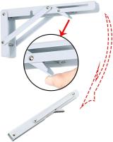 China Stainless steel folding l shaped shelf brackets triangle support for DIY projects for sale