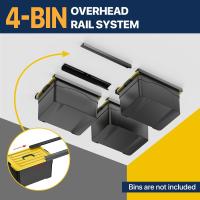 China Overhead Garage Storage Racks for Utility Bins 26inch 1.8mm Heavy Duty Ceiling Mount for sale