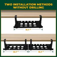 China Multifunctional Wire Management Clamp for Sturdy Metal Cable Organization Under Desk for sale