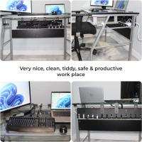 China Under Desk No-Drill Cable Basket for Cable Management Metal Wire Tray 40cm 43cm 45cm 50cm for sale