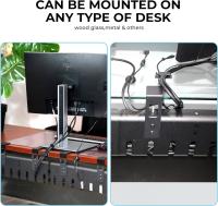 China Under Desk No-Drill Cable Basket for Cable Management Metal Wire Tray 40cm 43cm 45cm 50cm for sale