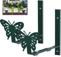 China Planter Box Brackets Adjustable 6 to 12 inch Heavy Duty Wall Mount Flower Box Holder for sale
