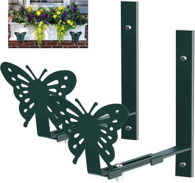 China Planter Box Brackets Adjustable 6 to 12 inch Heavy Duty Wall Mount Flower Box Holder for sale