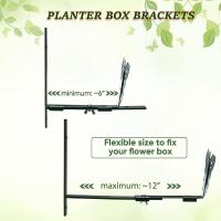 China Planter Box Brackets Adjustable 6 to 12 inch Heavy Duty Wall Mount Flower Box Holder for sale