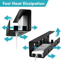 China Super Heavy Duty Desk Cable Organizer 10*40*10cm ISO9001 Rohs CE No Drill Steel Cable Tray for sale