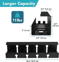 China Super Heavy Duty Desk Cable Organizer 10*40*10cm ISO9001 Rohs CE No Drill Steel Cable Tray for sale