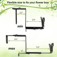 China Outdoor Patio Garden Fence Pergola Balcony Metal Hanging Flower Pot Stand Brackets with Butterfly for sale