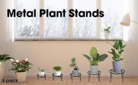 China Powder Coating Iron Plant Stand for Multiple Pots Heavy Duty Pot Rack for Rustproof Round Planter for sale