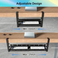 China Organize Wires with Extendable Under Desk Cable Management Tray 7.3inch*21.6inch*4.7inch for sale