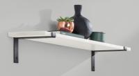 China Bronze Heavy Duty Black Metal Floating Shelf Bracket with Lip/Hook Furniture Hardware for sale