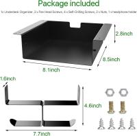 China Rectangle Under Desk Drawer with Hidden Storage and Steel Earphone Hanger Hook Holder for sale
