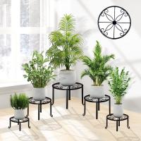 China Indoor Vintage Flower Rack with Included Hardware Decorative Iron Steel Plant Stand for sale