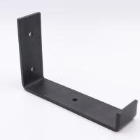 China Powder Coated 12 Inch Industrial Forged Steel Floating Shelf J Bracket with UP L Down Lip Floating Brackets for sale