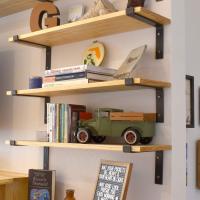 China Industrial Iron Shelf Brackets for Rustic Scaffold Board White Equipments CNC Stamping for sale