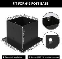 China 4*4 Post Base 4 Pcs Deck Post Brackets Inner Size 3.5