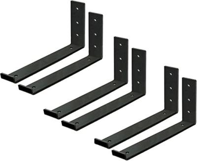 China Standard Industrial Decor Iron J Hook Brackets Wall Angel Corner L Bracket with Lip for sale