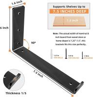 China Standard Industrial Decor Iron J Hook Brackets Wall Angel Corner L Bracket with Lip for sale