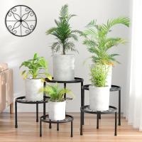 China Indoor Display of Multiple Plants with Heavy Duty Decent Metal Flower Stand Pot Stands for sale