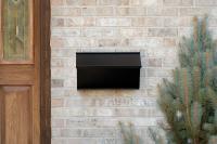 China Black Powder Coating Townhouse Steel Wall Mount Mailbox for Bending and Punching Process for sale
