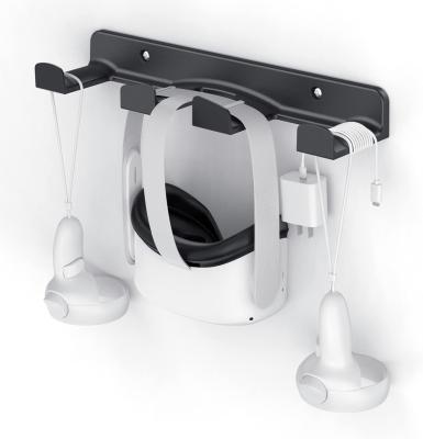 China Steel Gaming Controller Hanger Space Saving VR Wall Mount Storage Rack in Sleek Black for sale